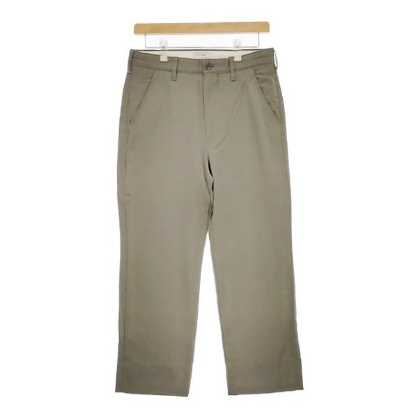 M258844-19390813-29    Steven Alan W/TRI 70s STRAIGHT PANTS-JUST ウールトリアセテート パンツ カーキ スティーブンアラン 5-0417G 258844【参考ランク】B【全体の...