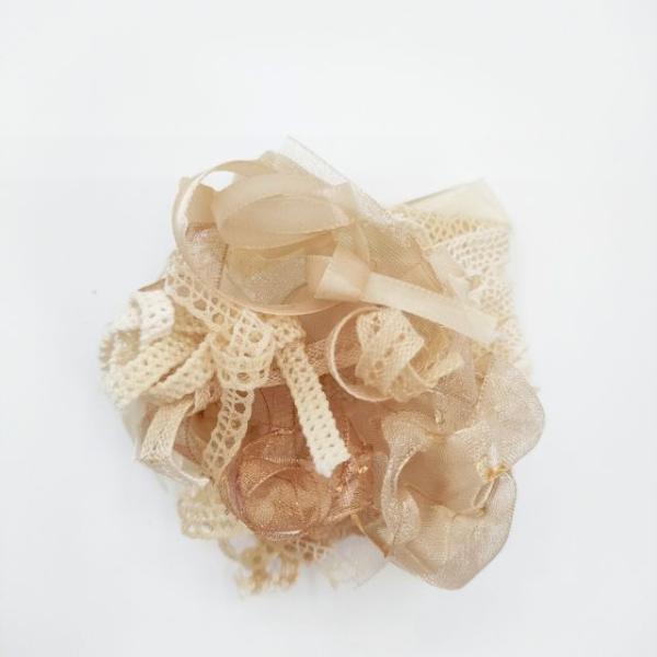 L258870-19130082-59    mina perhonen dotcity コサージュ 樹脂コーティング ブローチ アイボリー ミナペルホネン 5-0512G 258870【参考ランク】A-B【全体の印象】やや使用感はあります...