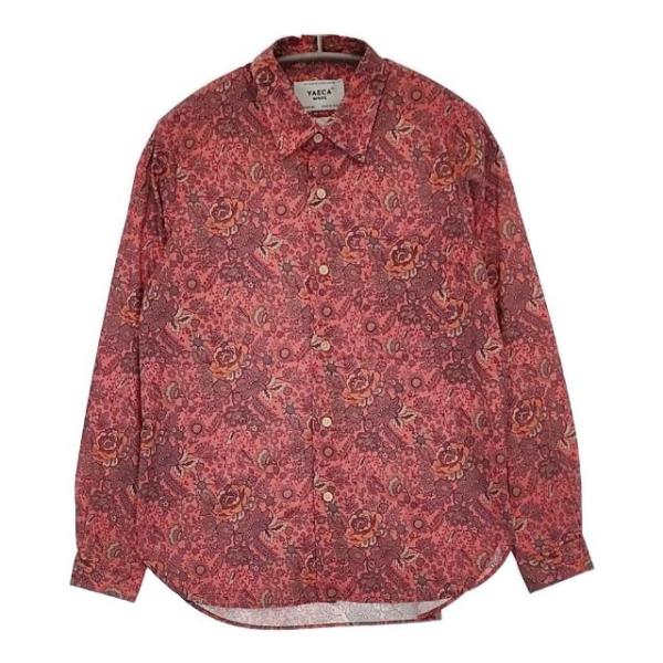 L259021-915608-49    YAECA WRITE 99152 NOTTINGHAM 長袖シャツ レッド ヤエカ 5-0825M 259021【参考ランク】A-B【全体の印象】やや使用感はありますが、全体的な印象としては綺麗で...