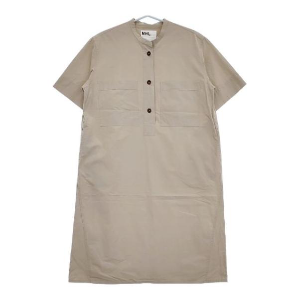 L259081-924448-89    MHL. 595-3157501 SANDED COTTON LINEN OP 半袖 ワンピース 23SS ベージュ エムエイチエル 5-0612S 259081【参考ランク】A-B【全体の印象】や...