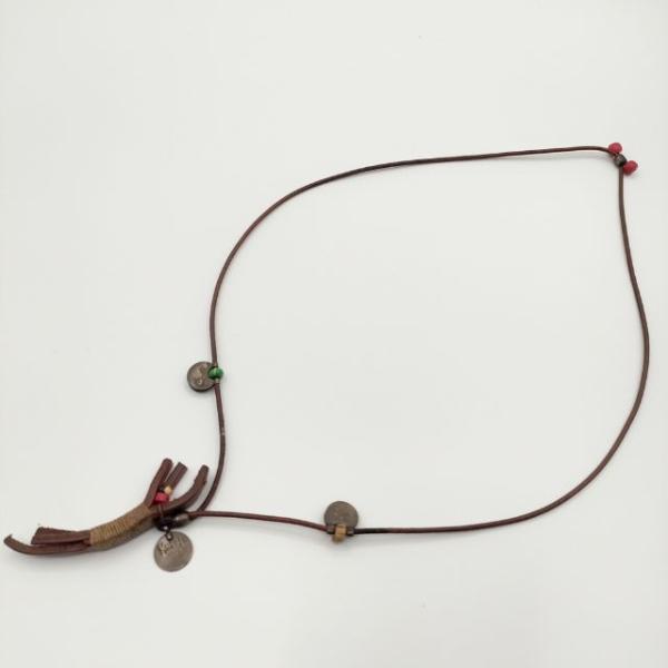 L259786-19195081-59    HENRY CUIR レザー ビーズ ネックレス ブラウン アンリークイール 5-0512G 259786【参考ランク】B【全体の印象】使用感が見受けられますが、使用する上で支障となるような大き...