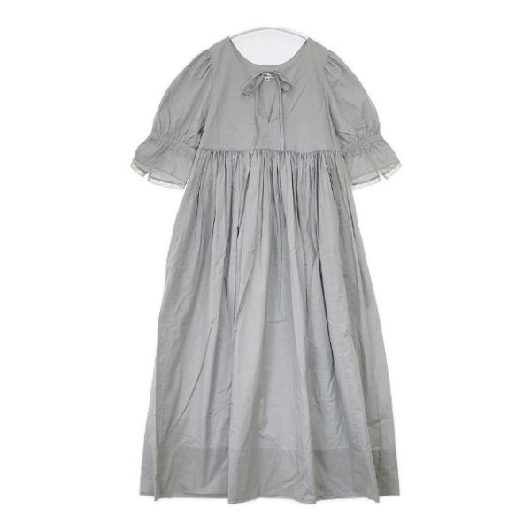 L263795-936008-149    Bilitis dix-sept ans コットンドレス Cotton dress 定価39600円 半袖 ワンピース 23SS グレー ビリティス ディ セッタン 5-0726S 263795【...