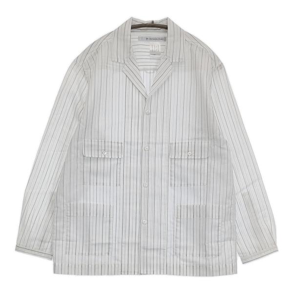 L266074-924008-79    EEL 新品 CAMEL MOON シャツジャケット 定価25300円 XS E-25407 テーラードジャケット ホワイト ブラック イール 5-0710M 266074【参考ランク】S【全体の印...