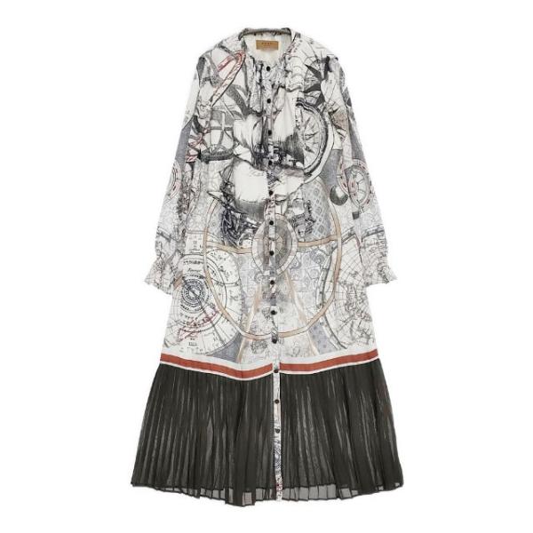 L266270-939008-129    AMERI UNDRESSED CRUISE SCARF DRESS 02920520210 ワンピース ホワイト グレー アメリ 5-1124M 266270【参考ランク】A【全体の印象】使用感...