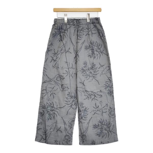 L266750-97808-29    el:ment エル：メント ヴィンテージ植物画の世界を日常に ダブルガーゼパンツ M 定価5390円 捺染 パンツ グレー 5-0718M 266750【参考ランク】A【全体の印象】使用感が少なく全...