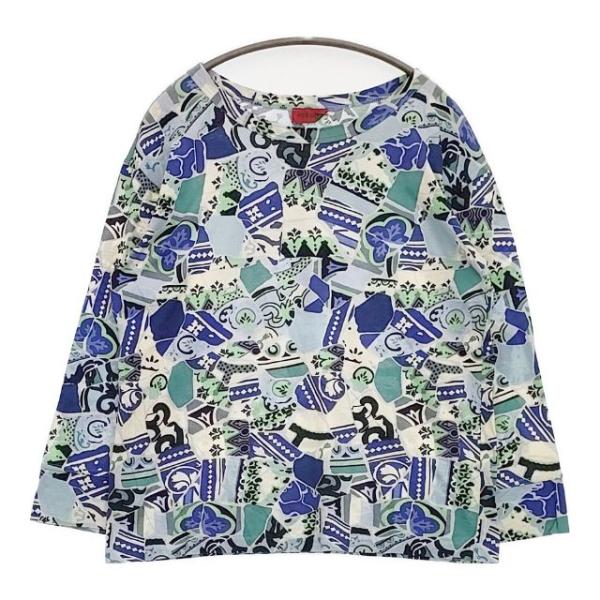 L267302-92008-29    KENZO 長袖カットソー 巻きスカート ラップ 総柄 セットアップ ブルー ケンゾー 5-1109M 267302【参考ランク】B【全体の印象】使用感が見受けられますが、使用する上で支障となるような...