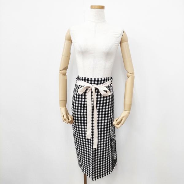 L267618-97008-29    ALDIN カフェエプロン コットンリネン チェック エプロン ブラック ホワイト アルディン 5-0918G 267618【参考ランク】A【全体の印象】使用感が少なく全体的に綺麗に感じられます。※詳...