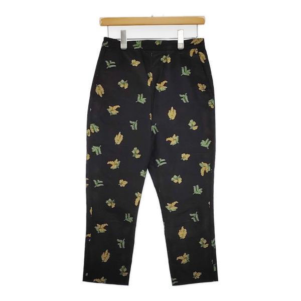 L267736-938408-129    R&amp;D.M.Co- MIMOZA ミモザ サイズXS ラミーシルク混 イージー パンツ ブラック イエロー オールドマンズテーラー 5-1018M 267736【参考ランク】A-B【全体の...