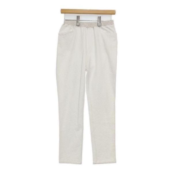 L268608-91008-19    mind form acha マインドフォームアチャ 日本製 ジャガード ストレッチ パンツ ホワイト 6-0221M 268608【参考ランク】A【全体の印象】使用感が少なく全体的に綺麗に感じられま...