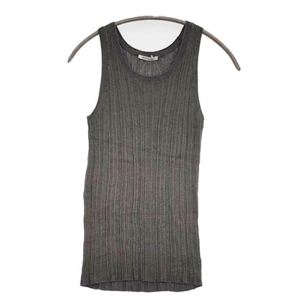 L268856-9508-15    WANDERUNG ワンデルング WRKNF-003 リブニット コットンレーヨンシルク タンクトップ グレー 5-0822S 268856【参考ランク】A-B【全体の印象】やや使用感はありますが、全体...
