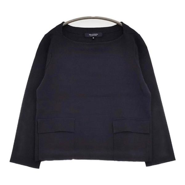 L269182-9658-15    Brahmin レーヨンポリエステル プルオーバー セーター ニット ネイビー ブラーミン 5-1124M 269182【参考ランク】A-B【全体の印象】やや使用感はありますが、全体的な印象としては綺麗...