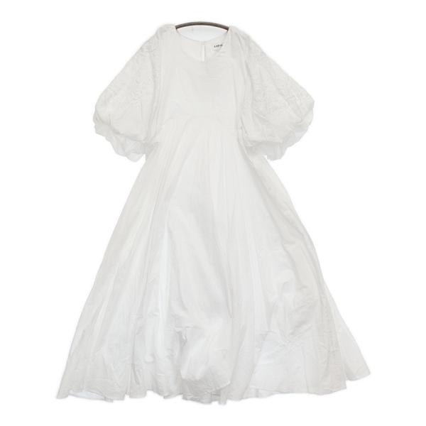 L271026-950008-159    AAYUSHI パフスリーブエンブロイダリーフレアワンピース 定価31400円 ベイクルーズ購入 25SS ホワイト アユーシ 5-0930S 271026【参考ランク】B【全体の印象】使用感が見...