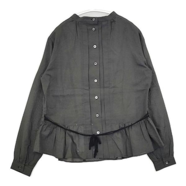 L271460-915608-49    the last flower of the afternoon バックボタン コットンシルク ブラウス シャツ チャコールグレー ラストフラワー 6-0223M 271460【参考ランク】A-B【...