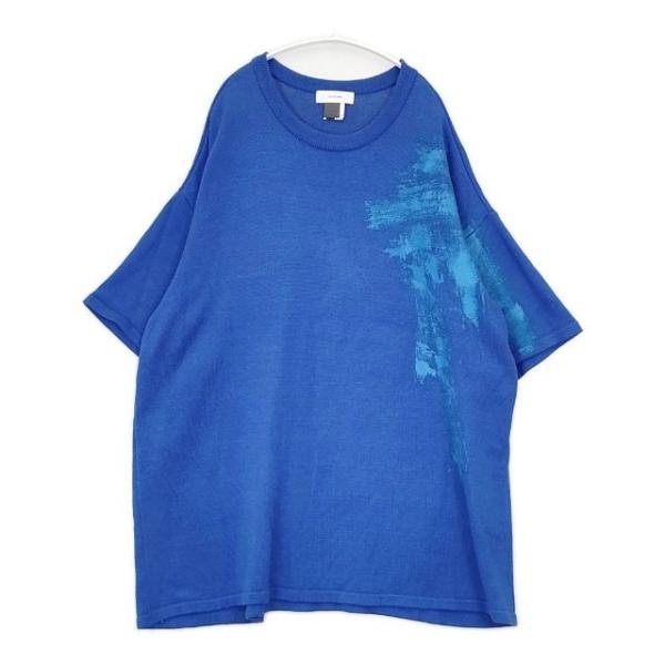 M271877-918208-59    FACETASM PAINTED BIG SWEATER コットンビッグニット セーター ニット ブルー ファセッタズム 5-1124M 271877【参考ランク】B【全体の印象】使用感が見受けられ...