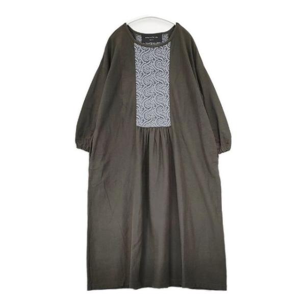 L271917-926008-49    Eternite de Soi-e 刺繍 日本製 プルオーバードレス ワンピース チャコールグレー エテルニテ デ ソワ 6-0115M 271917【参考ランク】B【全体の印象】使用感が見受けられ...