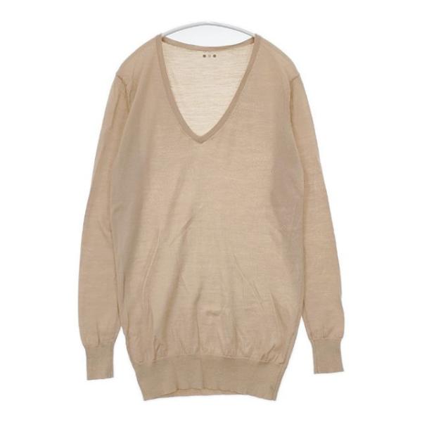 L272367-93908-19    three dots ウール セーター ニット ベージュ スリードッツ 5-1120T 272367【参考ランク】B【全体の印象】使用感が見受けられますが、使用する上で支障となるような大きなダメージで...