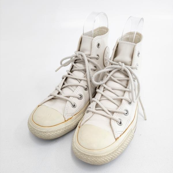 L273082-915608-49    MHL./CONVERSE LEA ALL STAR HI/MHL 24.5cm ハイカット スニーカー ホワイト エムエイチエル/コンバース 5-1217G 273082【参考ランク】B【全体の印...