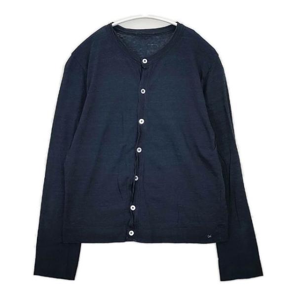 L273484-913008-49    45R/45rpm 薄天竺のカーディガン（インディゴ） 定価26400円 カーディガン ネイビー フォーティーファイブアールピーエム 6-0115M 273484【参考ランク】A-B【全体の印象】や...