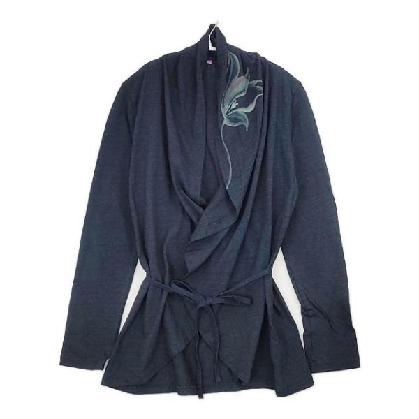 L275536-96508-39    Pal'las Palace コットン インディゴ 羽織 ベルト付き カーディガン ネイビー パラスパレス 6-0218M 275536【参考ランク】A【全体の印象】使用感が少なく全体的に綺麗に感じら...