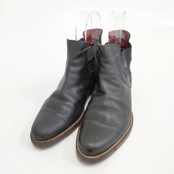 L275543-919508-59    HENRY CUIR パズル サイドゴア サイズ35 ブーツ ブラック アンリークイール 6-0208G 275543【参考ランク】A-B【全体の印象】やや使用感はありますが、全体的な印象としては綺...