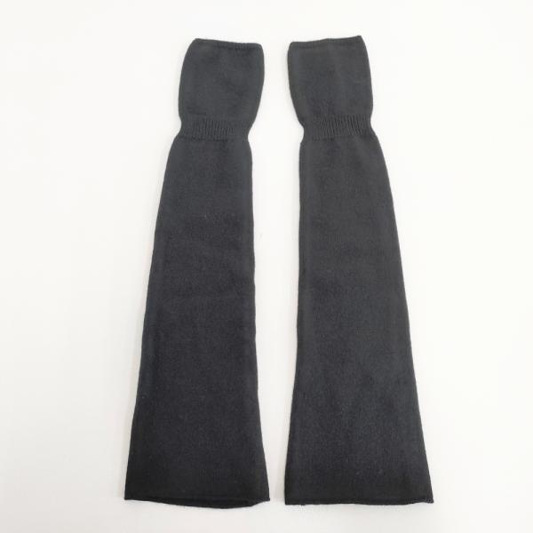 L275874-914008-49    YLEVE LIGHT WOOL MILLED ARM WARMERS アームウォーマー 定価13200円 その他ファッション雑貨 ブラック イレーヴ 5-1206T 275874【参考ランク】A-...