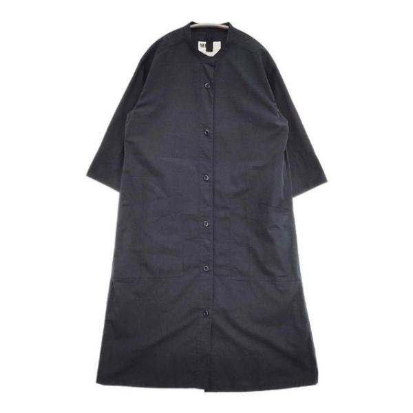 L277166-939008-109    MHL. 595-5158500 COTTON CUPRA PLAINWEAVE 定価36960円 ワンピース 25SS ネイビー エムエイチエル 6-0304M 277166【参考ランク】A-B...