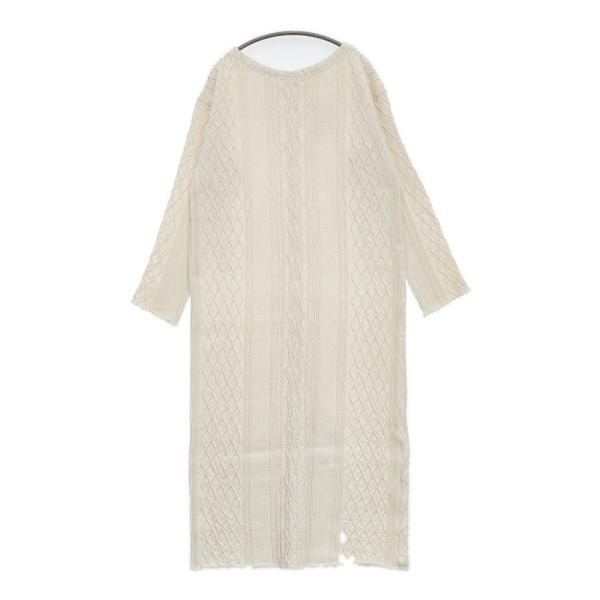 L277330-912008-59    JUBILEE Back open cable dress 定価28080円 スナップボタン RJ19043040 ワンピース オフホワイト ジュビリー 6-0203M 277330【参考ランク】B...