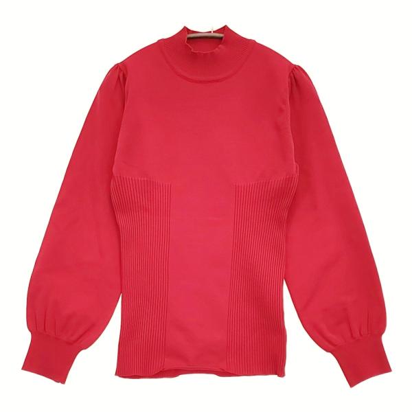 L277334-94808-39    kese-moi モックネック サイズM ニット カットソー レッド ケセモイ 6-0203M 277334【参考ランク】A【全体の印象】使用感が少なく全体的に綺麗に感じられます。※詳しい商品説明は下...