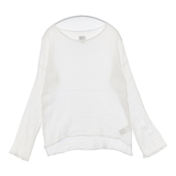 L277814-918208-69    LES ATELIERS FRANCAIS DE CONFECTION ロングスリーブトップ イエナ取扱 定価16500円 ブラウス シャツ 24SS ホワイト 6-0329M 277814【参考ラ...
