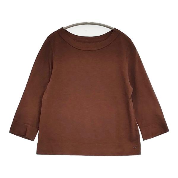 L278123-97808-39    45R/45rpm 四角T 天竺 コットン サイズ2 長袖Ｔシャツ カットソー ロンＴ ブラウン フォーティーファイブアールピーエム 6-0210M 278123【参考ランク】A-B【全体の印象】やや...