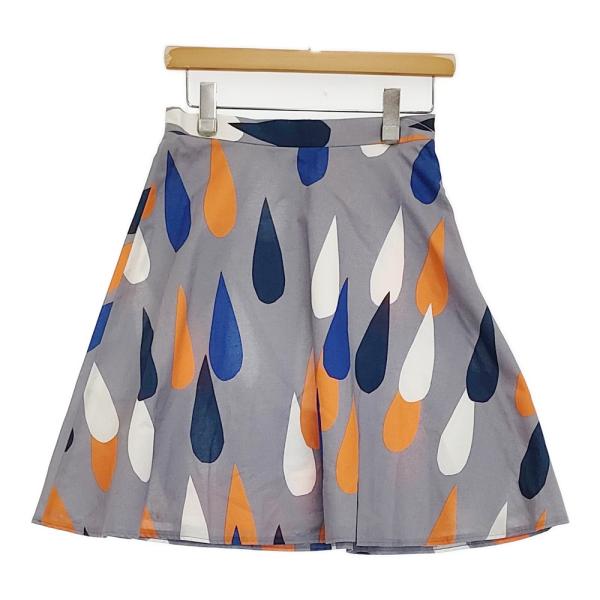 L278299-92608-19    marimekko CHARY WESTBERG Pisaroi ピサロイ 雫 サイズ34 フレア スカート グレー マリメッコ 6-0210M 278299【参考ランク】B【全体の印象】使用感・ダメ...