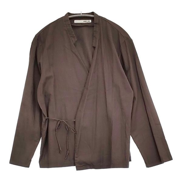 L278347-915608-49    evam eva コットンシルク カシュクールブラウス 羽織り 定価20520円 E181T103 ブラウス シャツ ブラウン エヴァムエヴァ 6-0215M 278347【参考ランク】A-B【全体...