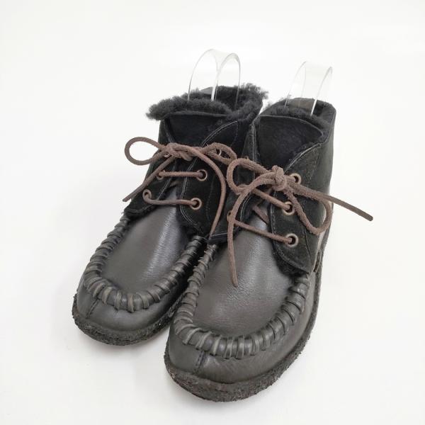 L278454-95008-39    SECCHIARI MICHELE ムートン 38サイズ イタリア製 ブーツ ブラック セキアリ ミッケーレ 6-0112T 278454【参考ランク】B【全体の印象】使用感が見受けられますが、使用す...