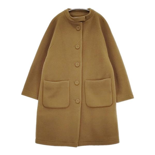 L278544-913008-49    Traditional Weatherwear MATLOCK ウールナイロン ノーカラーコート カーキ ブラウン トラディショナルウェザーウェア 5-1228A 278544【参考ランク】B【全体...