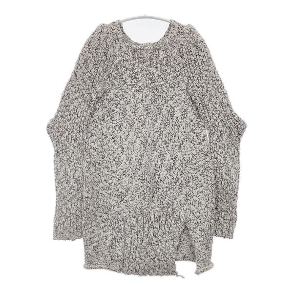 L278994-918208-59    mina perhonen La8738 Rousseau ウール ニット 定価48300円 サイズ36 セーター ニット ホワイト ネイビー ミナペルホネン 6-0123T 278994【参考ラン...