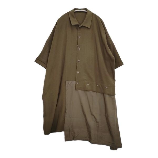 L279298-971508-229    Y's 変型 シャツドレス YR-D23-828 サイズ1 ワンピース カーキ ワイズ/Yohji 6-0126T 279298【参考ランク】A【全体の印象】使用感が少なく全体的に綺麗に感じられま...