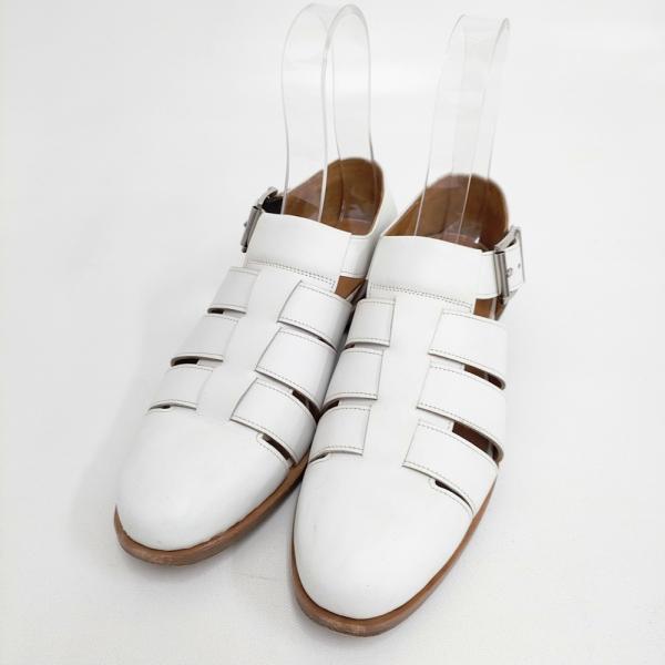 L279789-948008-149    JALAN SRIWIJAYA Bali バリ 98850 レザーシューズ グルカサンダル サイズ6 サンダル ホワイト ジャランスリウァヤ 6-0122G 279789【参考ランク】A-B【全体...