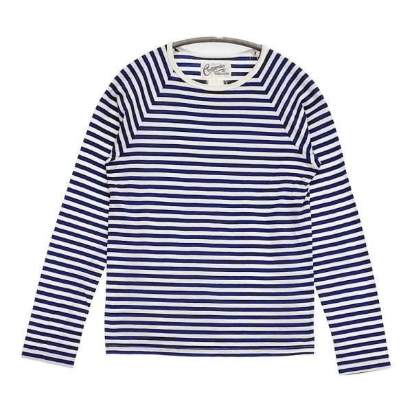 L280177-91308-15    Charpentier de Vaisseau ボーダー 長袖Ｔシャツ カットソー ロンＴ ブルー ホワイト シャルパンティエドゥヴェッソ 6-0329M 280177【参考ランク】B【全体の印象】使...