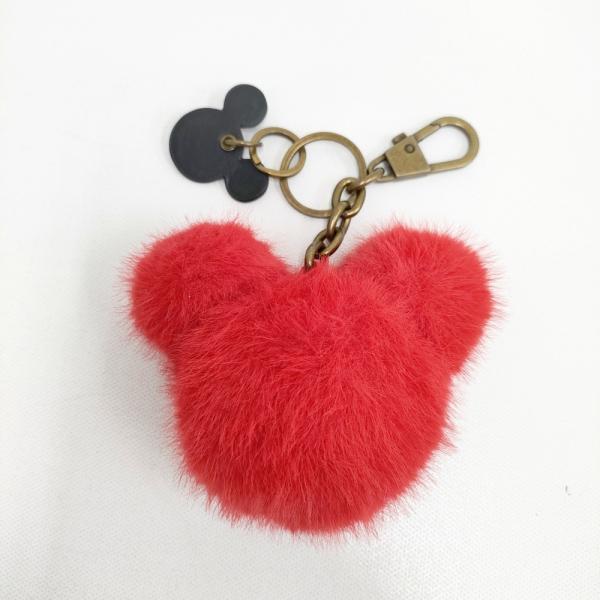L280202-94208-39    ZARA/Disney Harry Lambert for ZARA ハリー・ランバート チャーム ミッキー ファー キーホルダー レッド ザラ/ディズニー 6-0223G 280202【参考ランク】...