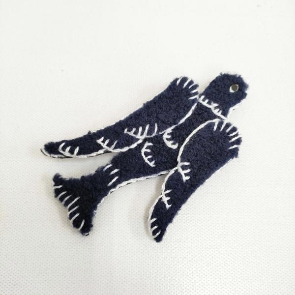 L281052-973008-179    mina perhonen 新品 wind bird コサージュ ada7756 定価25300円  ブローチ 25AW ネイビー ホワイト ミナペルホネン 6-0219G 281052【参考ラン...