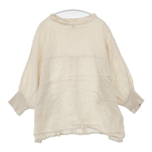 L285538-96508-39    DMG.Brocante リネン グランシャツ ワイドシルエット 長袖シャツ ライトベージュ ディーエムジー/ドミンゴブロカント 6-0511M 285538【参考ランク】B【全体の印象】使用感・ダメ...