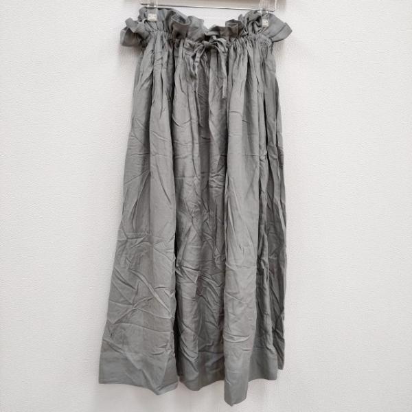 LF95645-919508-69    Graphpaper 新品 Viscose Squares Skirt GL201-40023 定価28600円 サイズ00 ロングスカート グレー グラフペーパー 4-0310M F95645【参...