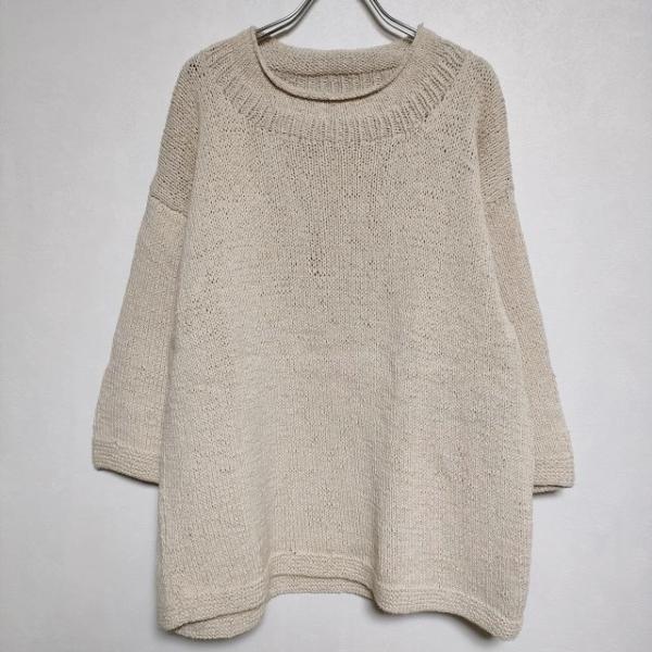 LF95871-19180082-69    Mcmachan Woolen マクマーンウーレン コットン プルオーバー ネパール製  ニット ベージュ 4-0401M F95871【参考ランク】A-B【全体の印象】やや使用感はありますが、...