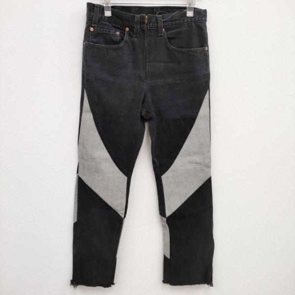 MF96978-929908-89    77circa 新品 circa make AJ cutback denim pants 定価31900円 加工 リメイク 32 デニムパンツ ブラック ナナナナサーカ 4-0810G F96978...