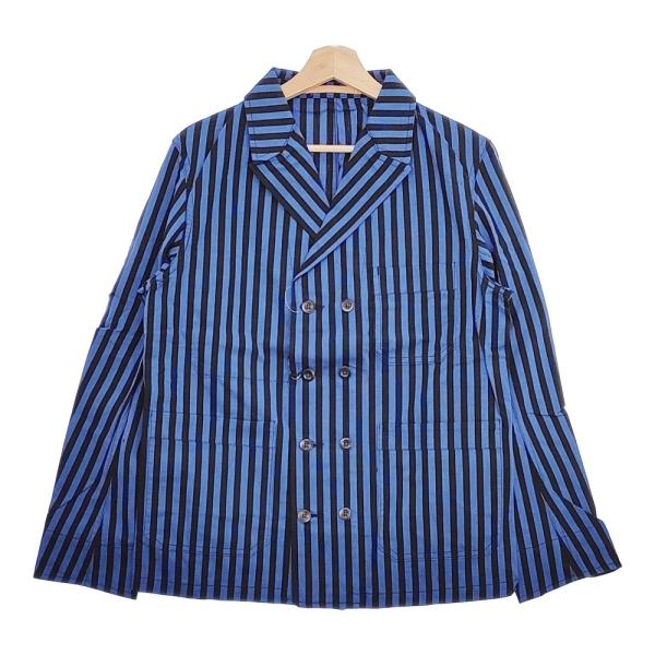 MF97642-915008-69    Scye 新品 Border Jacket 1121-41056 サイズ38 定価50600円 ストライプ テーラードジャケット ブルー ブラック サイ 4-1201M# F97642【参考ランク】...