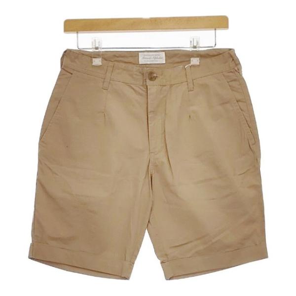 MF98051-19120814-19    MANUAL ALPHABET 新品 定価13800円 1 コットンリネン ショート ハーフパンツ ショーツ ベージュ マニュアルアルファベット 5-0413S F98051【参考ランク】S【全...