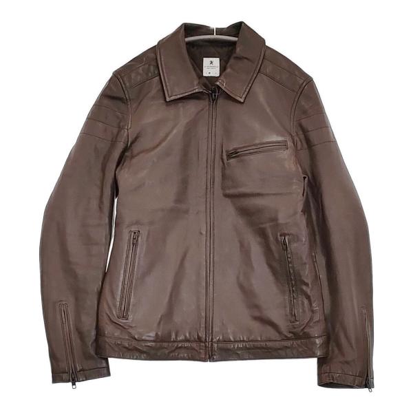 MF99502-918008-69    R.NEWBOLD LEATHER RIDERS JK/SINGLE 定52800円 羊革 シープスキン ライダースジャケット ブラウン アールニューボールド5-0920T F99502【参考ランク...