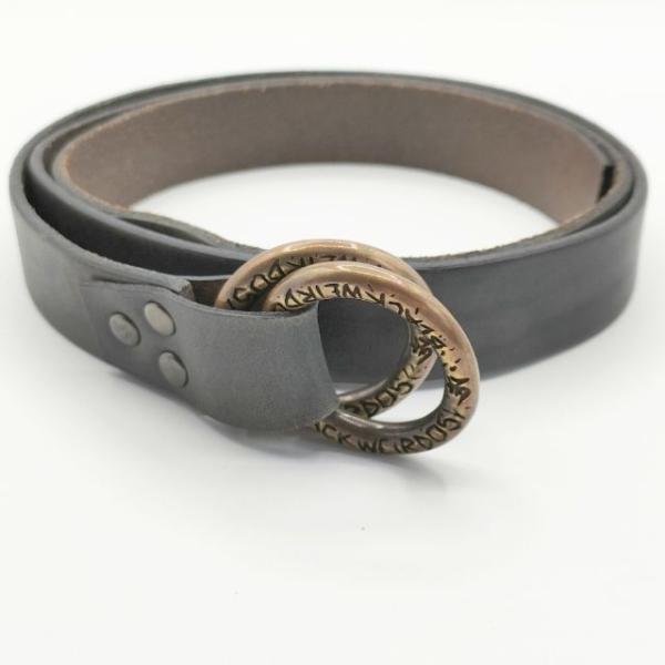 MF99980-931208-99    Black Weirdos Ring belt 定価24200円 レザー 革 ベルト 23SS ネイビー ブラックウィドー 5-0813G F99980【参考ランク】B-C【全体の印象】使用感・ダメ...
