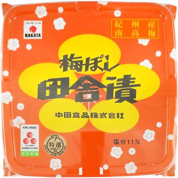 この商品について紀州産南高梅の中でも、熟度が高いA級原料を使用。とろけるような果肉と、うすい皮が特徴の特選マーク商品です。塩分11％。丁寧に育てられた南高梅を、かつお節の旨味と、梅の爽やかな酸味で、まろやかな田舎風の梅干に仕上ました。お子様...