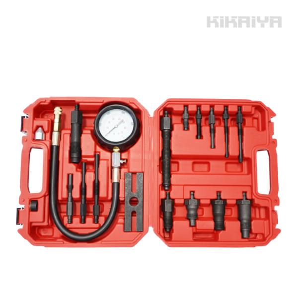 【仕様・状態】■本体重量:3.3kg■収納ケースの外寸(閉じた状態):幅300×奥行240×高さ90mm■測定範囲最大:70kg/cm2　1000PSI【商品説明】・ディーゼルエンジンのコンディションを把握できます  ・車や建設機械のディー...